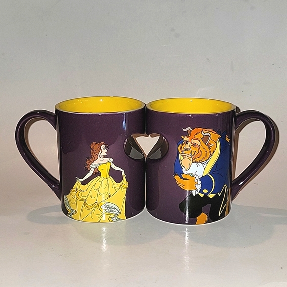 Disney | Dining | Disney Beauty And The Beast Coffee Mug Set Signature ...